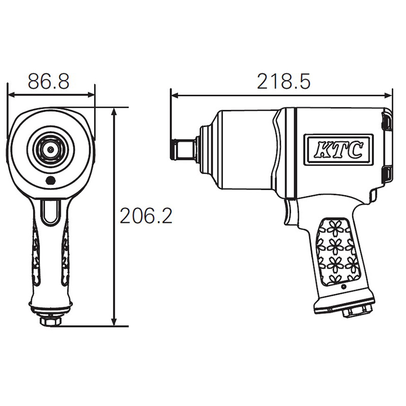 KTC 19．0sq．インパクトレンチ（コンポジット） JAP651 京都機械工具 | 工具の通販 FINE PIECE デリバリー｜自動車の整備機器・用品・システムがネットでお得に仕入れ ...